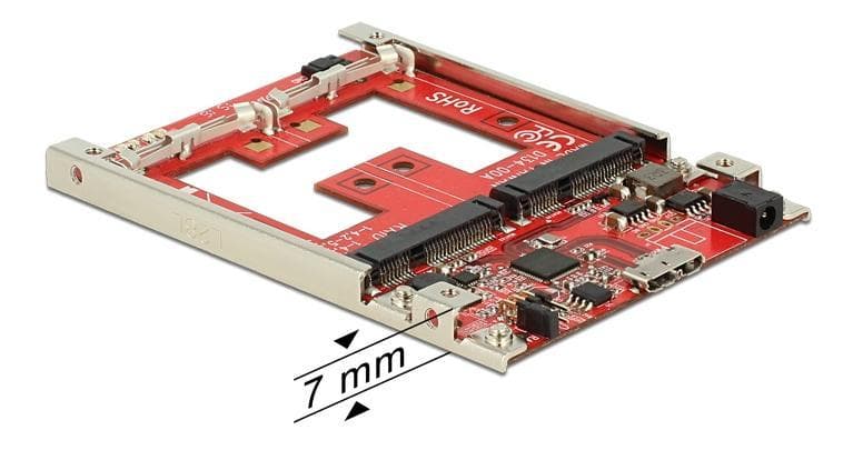 DeLOCK 2x mSATA til USB 3.1 Gen2 konverter, 2,5", RAID, USB micro B ...