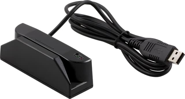 deltacoimp Magnetic card reader, slot 1 + 2 + 3, USB, black - Gigantti