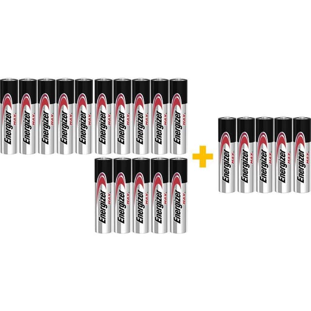 Batteri AAA (R03) Alkaliskt Energizer Max 1.5 V 20 st - Elgiganten ...