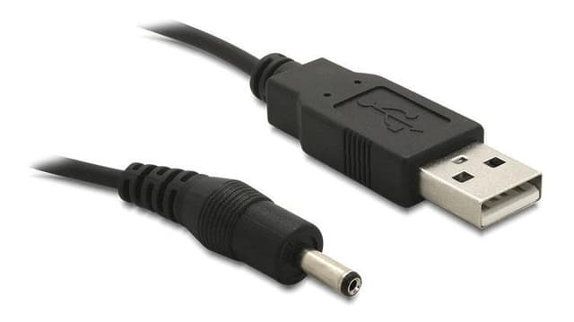 DeLOCK USB power cable, USB 2.0 Type A ma, DC 3,5x1,35mm, 1,5m, black ...