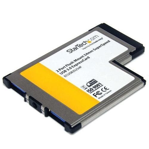 StarTech.com 54 mm flush mount ExpressCard SuperSpeed USB 3.0-kortadap ...