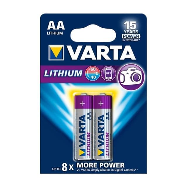 Lithium Batteri Aa | 1.5 V DC | 2900 mAh | 2-Blister kort | Grå / Sølv ...