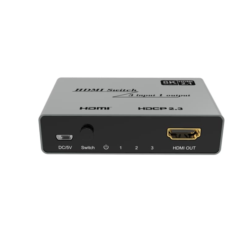 HDMI 2.1 Switch med 3 porter grå - Elkjøp | Elkjøp