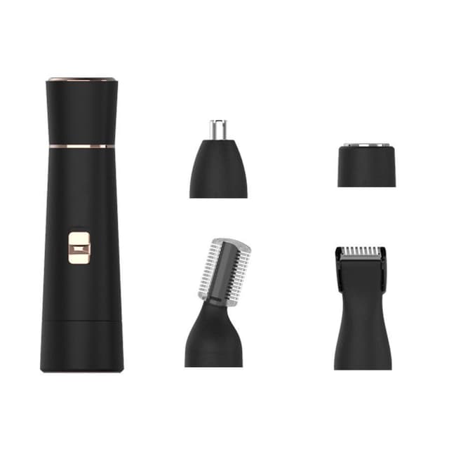 4-i-1 mini elektrisk rakapparat för kropp och ansikte 5 delar Svart ...