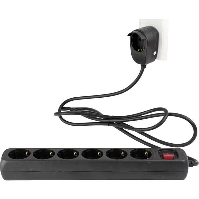 REV 0012692514 Förgreningsdosa med brytare 6x Svart - Elgiganten ...