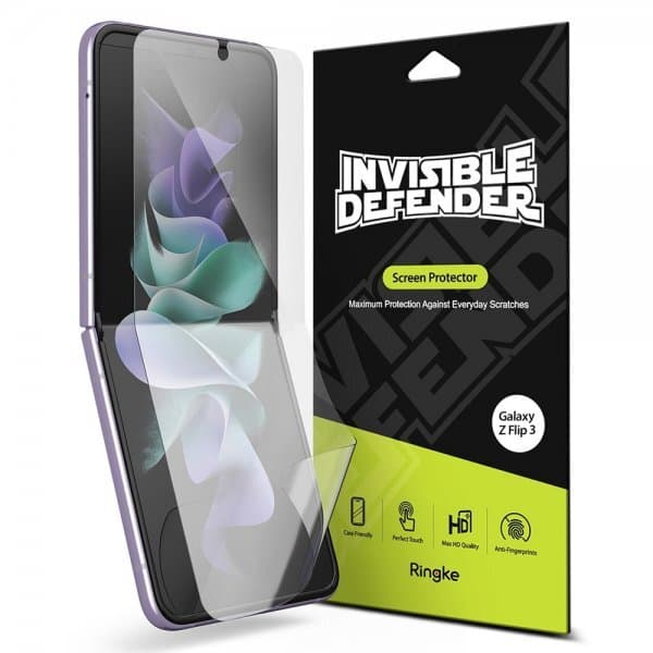 Ringke Samsung Galaxy Z Flip 3 Skärmskydd Invisible Defender 2-pack ...