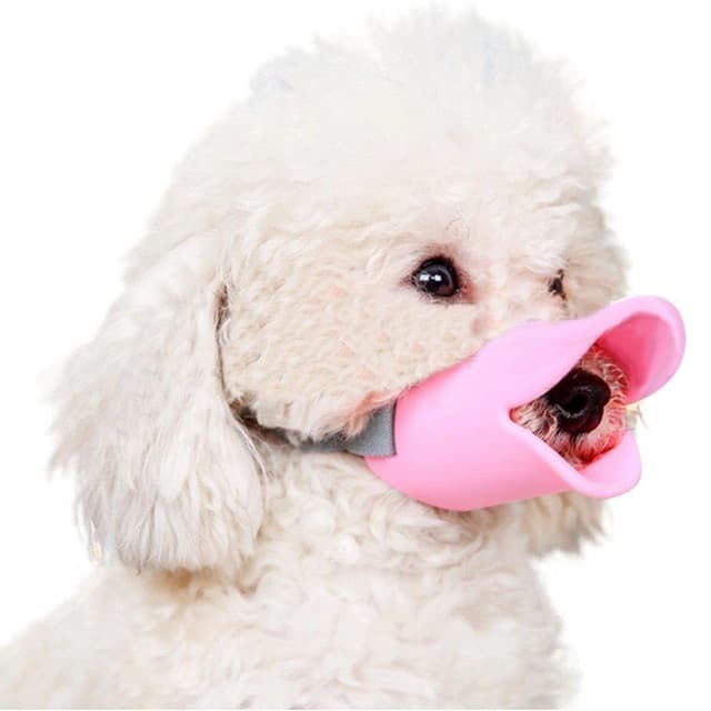 Hundmunkorg för hund med lång nos Rosa/Grå Storlek M - Elgiganten
