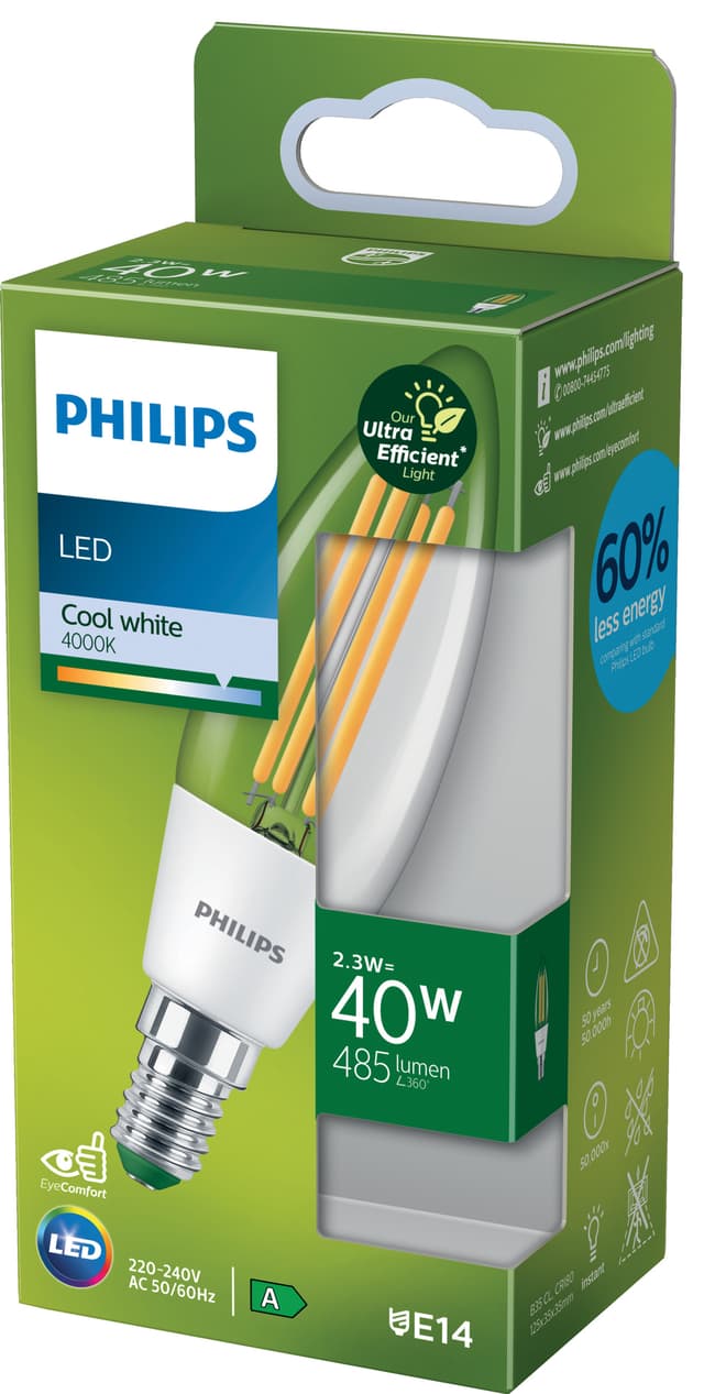 Philips LED-lampa 2.3W E14 - Elgiganten - Elgiganten