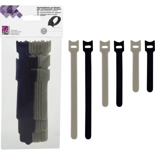 TRU COMPONENTS 30S014 Burrebånd sortiment 30 stk | Elgiganten