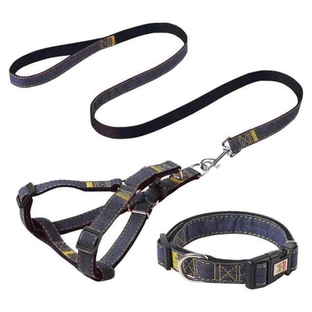 Cowboykoppel Kostym Hund Dragkoppel Hund Bröstband Halsband 3-pack Sva ...