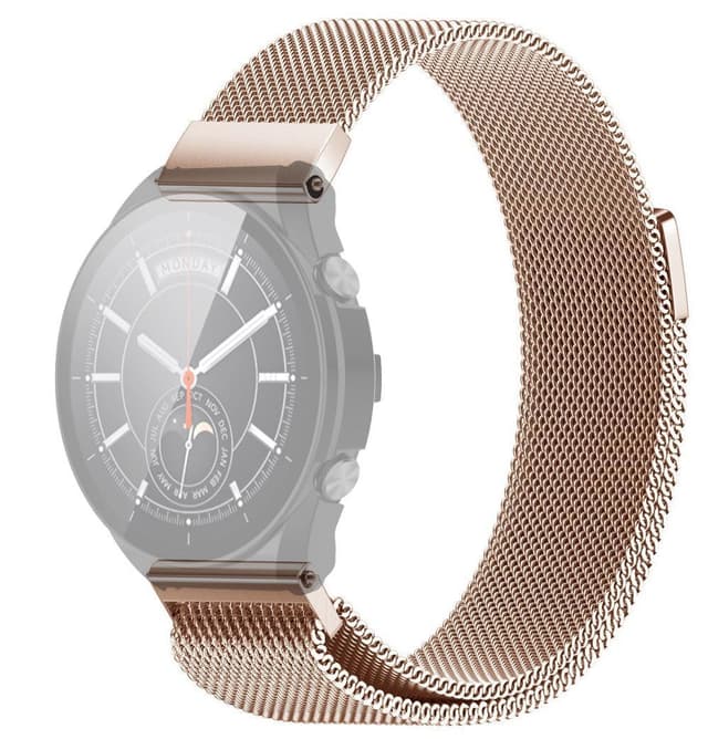 SKALO Milanese Loop till Xiaomi Watch S1 / S1 Active - Roséguld - Elgiganten - Elgiganten