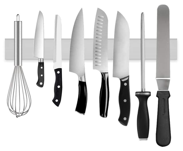 Magnetisk knivholder Sølv 50 cm - Elkjøp