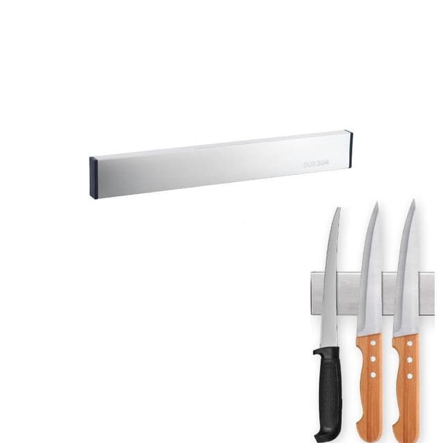 Magnetisk knivholder 30 cm rustfritt stål Sølv - Elkjøp