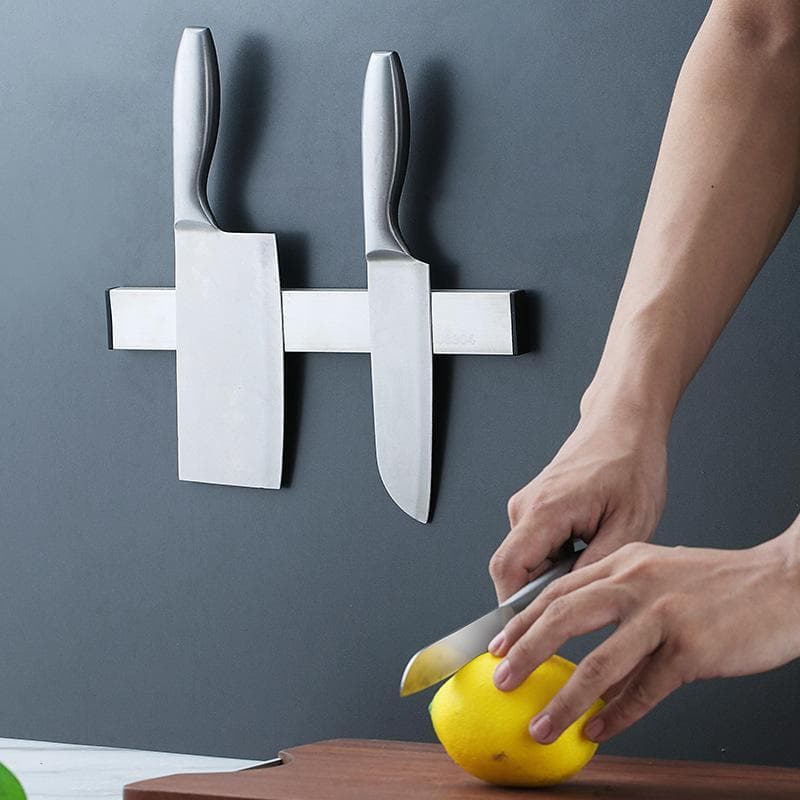 Magnetisk knivholder 30 cm rustfritt stål Sølv - Elkjøp