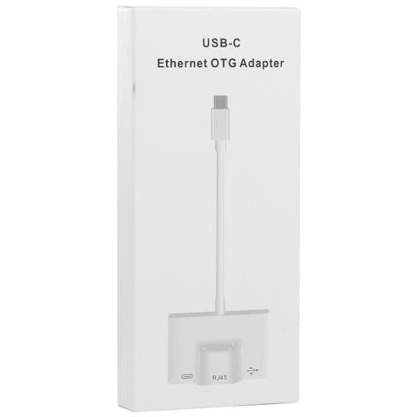 USB-C adapter till USB + 100M RJ45 Ethernet - Elgiganten