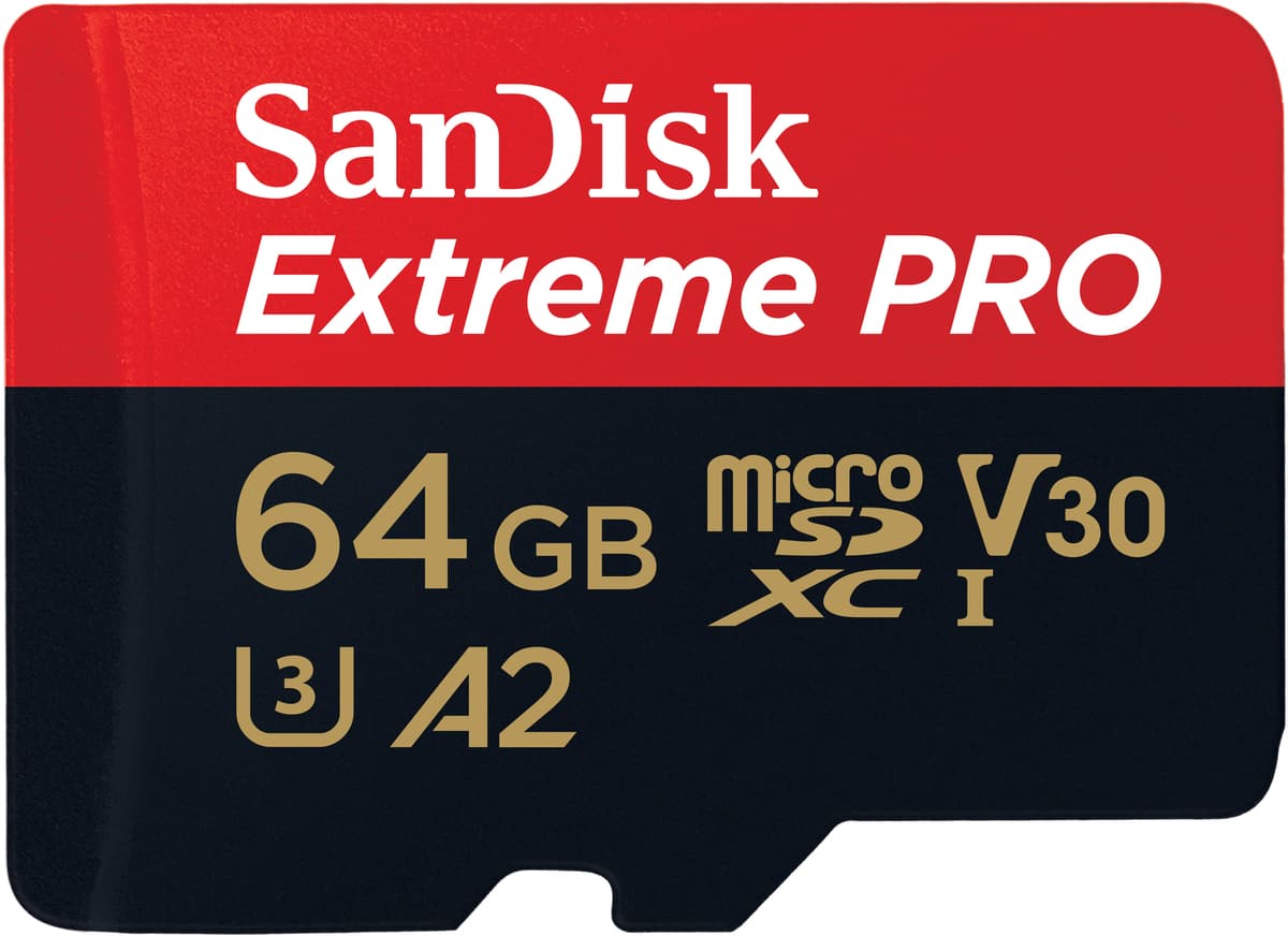 SanDisk Extreme PRO64 GB microSDXCUHS-I-kort med SD-adapter - Elgiganten