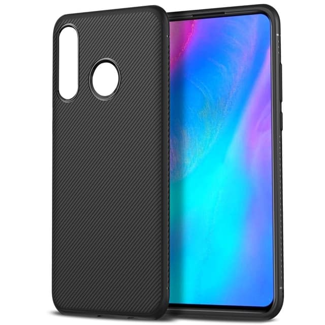 Huawei P30 Lite Twill Texture TPU-skal - Svart - Elgiganten - Elgiganten