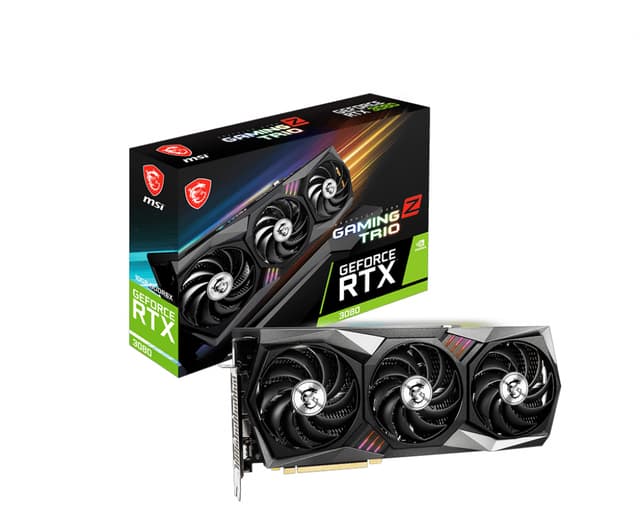 MSI RTX 3080 GAMING Z TRIO 10G LHR grafikkort NVIDIA GeForce RTX 3080 ...