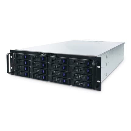 Fantec SRC-3168X07 Lagringsserver Rack (3U) Sort, Sølv - Elkjøp