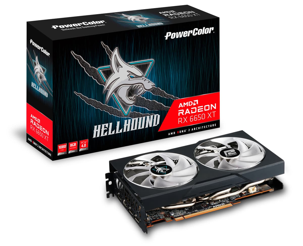 PowerColor AXRX 6650XT 8GBD6-3DHL/OC grafikkort AMD Radeon RX 6650 XT 8 ...