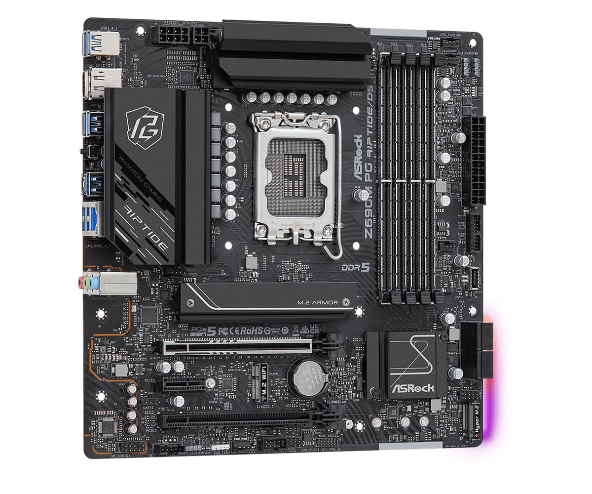 Asrock Z690M PG Riptide/D5 Intel Z690 LGA 1700 Micro ATX - Elkjøp | Elkjøp