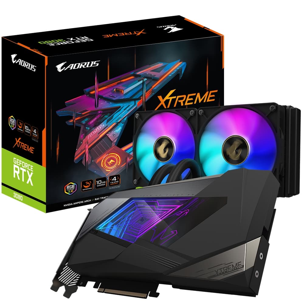 Gigabyte AORUS GeForce RTX 3080 XTREME WATERFORCE 10G NVIDIA 10 GB ...