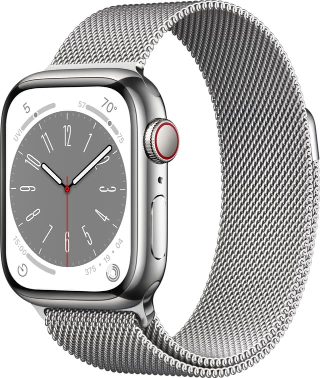 Apple Watch Series 8 41mm Cellular (silver stainless steel/silver ...