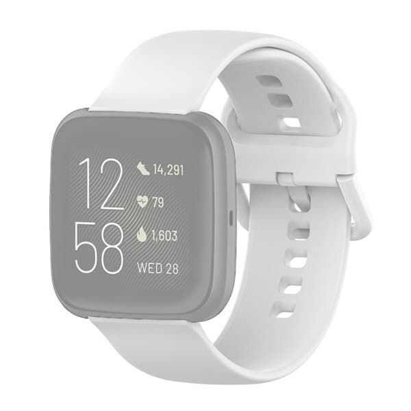 Silikonarmbånd Fitbit Versa 2 / Versa / Versa Lite 22mm - Hvit - Elkjøp
