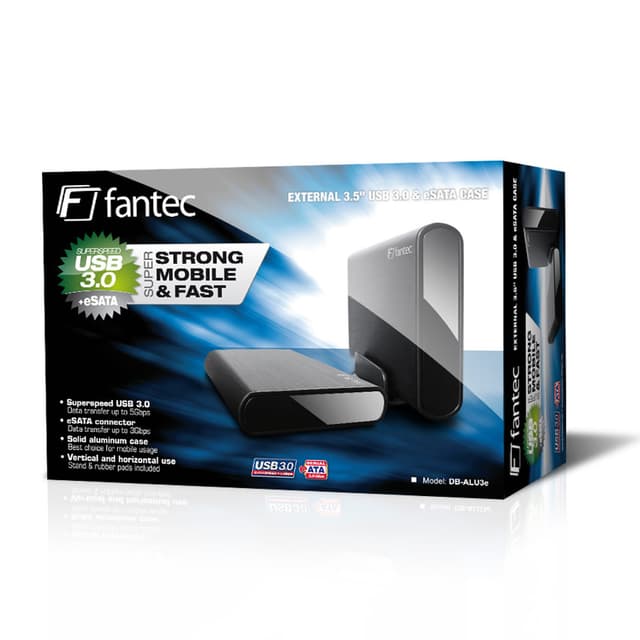 Fantec DB-ALU3e Sort 3.5" | Elgiganten