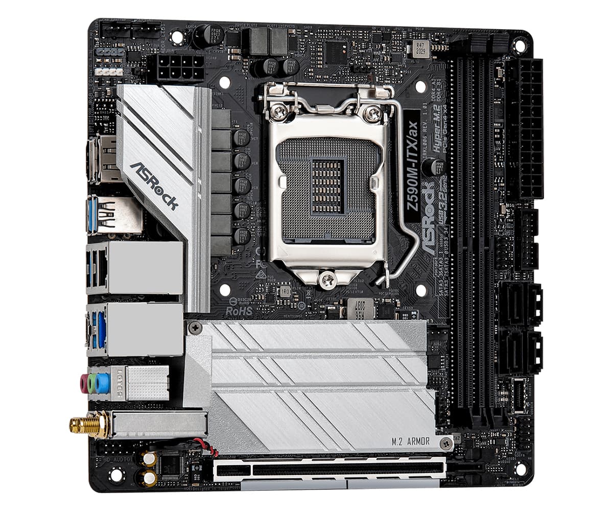 Asrock Z590M-ITX/ax Intel Z590 LGA 1200 Mini-DTX - Elkjøp | Elkjøp
