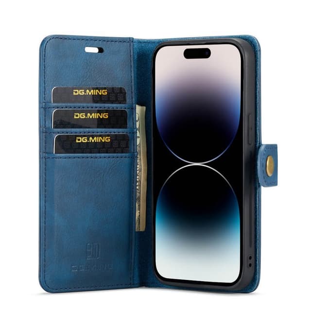 Mobil lommebok DG-Ming 2i1 Apple iPhone 14 Pro - Blå - Elkjøp