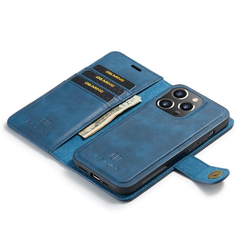 Mobil lommebok DG-Ming 2i1 Apple iPhone 14 Pro - Blå - Elkjøp