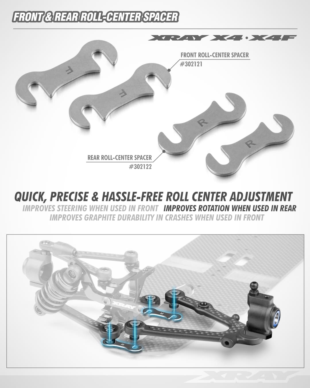 XR-302121 X4 Front Roll-Center Spacer (2) - Elkjøp | Elkjøp