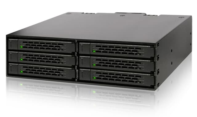 Icy Dock MB996SP-6SB drive bay panel Sort | Elgiganten | Elgiganten