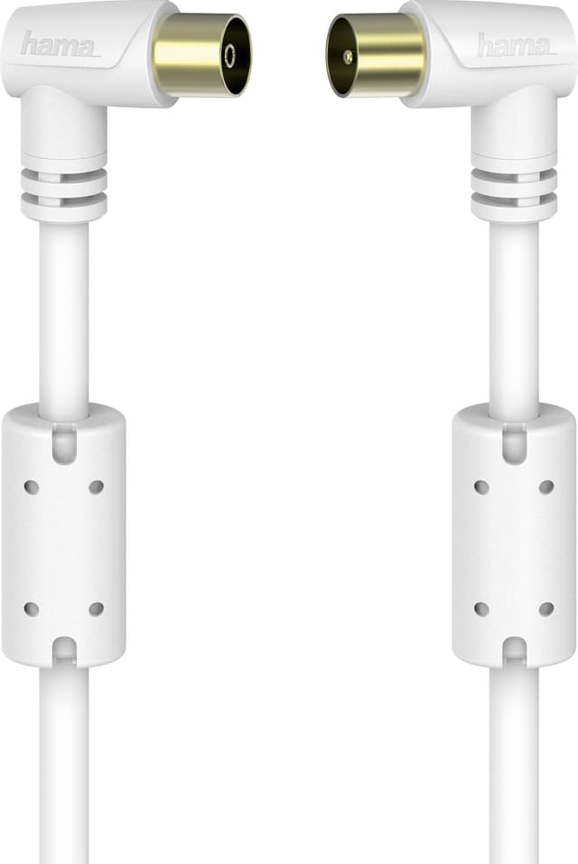 Hama koaksial antennekabel 90°, 90 dB (3 m/hvit] - Elkjøp | Elkjøp