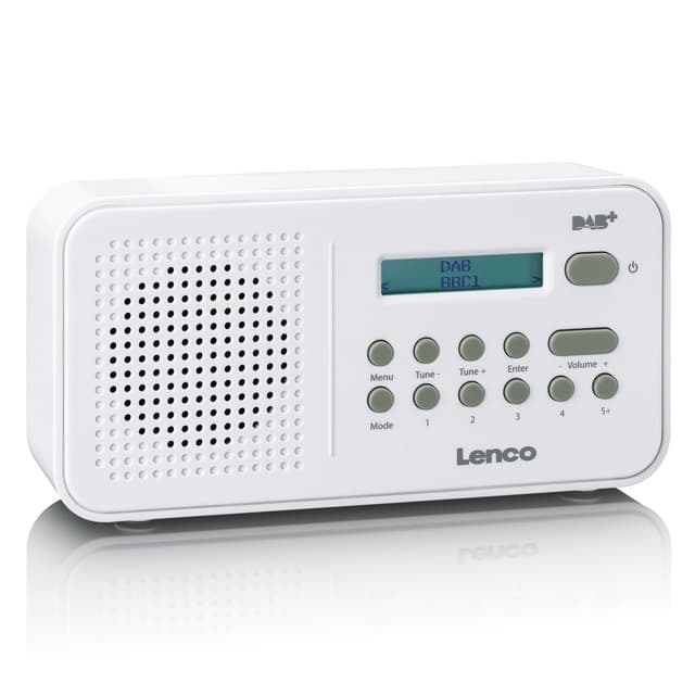 Lenco PDR-015 DAB Radio, Hvid | Elgiganten | Elgiganten