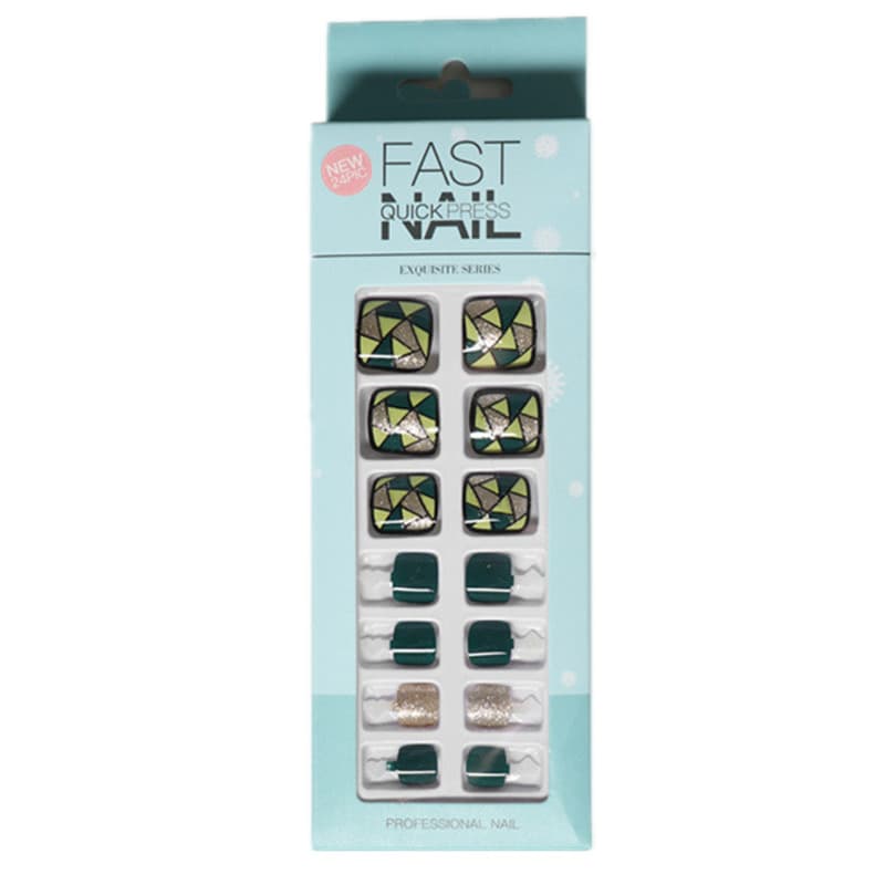 INF Fransk trykk på negler Falske negler Stick på falske negler for ...