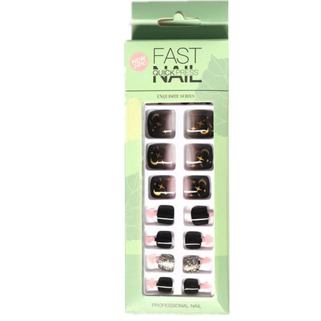 Trykk på negler Firkantet lengde falske negler Fulldekkende ...