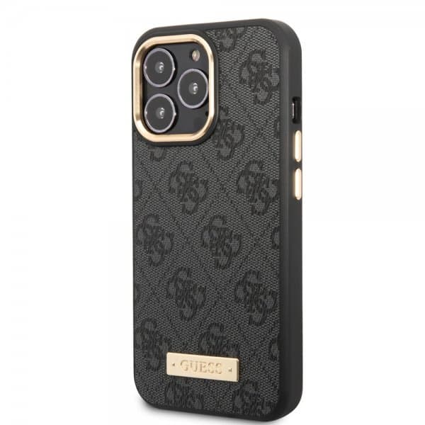 Guess iPhone 14 Pro Deksel Metal Plate Logo MagSafe Svart - Elkjøp