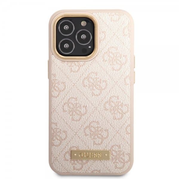 Guess iPhone 14 Pro Max Deksel Metal Plate Logo MagSafe Rosa - Elkjøp