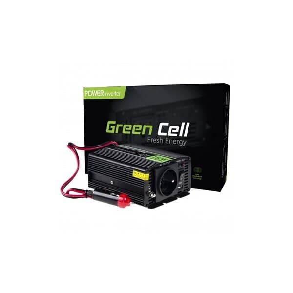 Green Cell Voltage Car Inverter 12V till 230V - 150W/300W - Gigantti