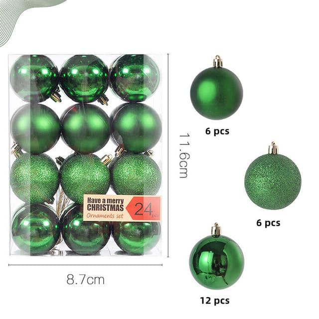 Julkulor 24-pack Mörkgrön - Elgiganten - Elgiganten