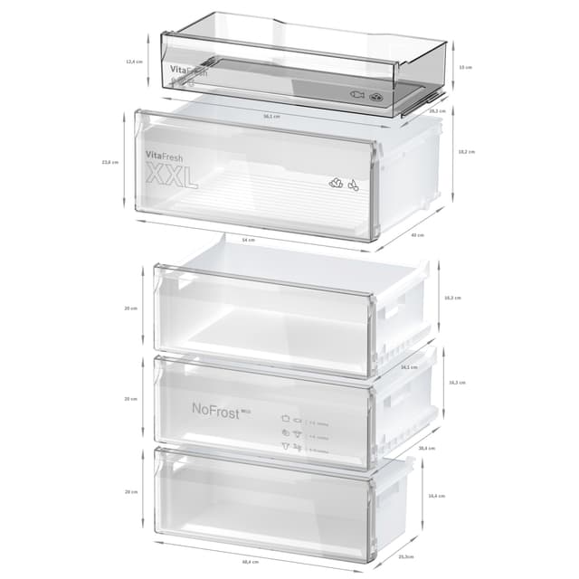 Bosch Serie 4 Kyl/Frys KGN49VXCT (Antracitfärgat rostfritt stål ...