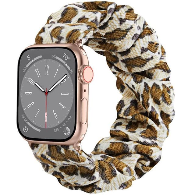 Scrunchie Elastiskt Armband Apple Watch SE 2022 (40mm) - Leopard Gul ...