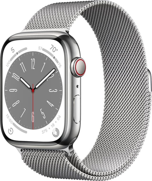 Apple Watch Series 8 45mm Cellular (silver stainless steel/silver ...