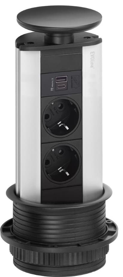 EVOline Port pistorasia (musta) - Gigantti verkkokauppa