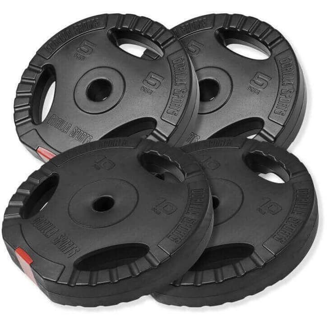Gorilla Sports Viktskivor PRO Trigrip - 2x5kg 2x10kg - Elgiganten ...