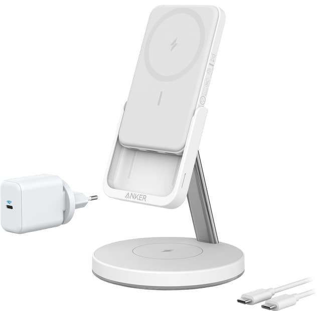 Anker PowerWave Mag-Go 2-i-1-stativ (vit) - Elgiganten