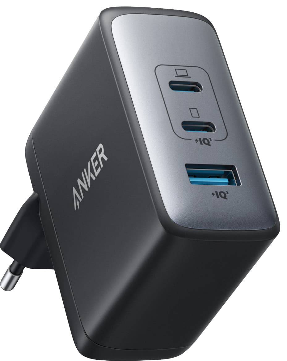 ANKER USB-C100W NANO II Snabbladdare, 3-Portars USB-C Strömadapter ...