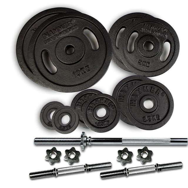 Hammer Sport Weight Discs 53 kg Set, Skivstångset - Elgiganten - Elgiganten